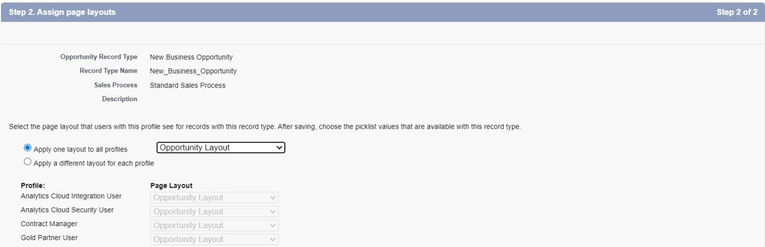Record Types in Salesforce