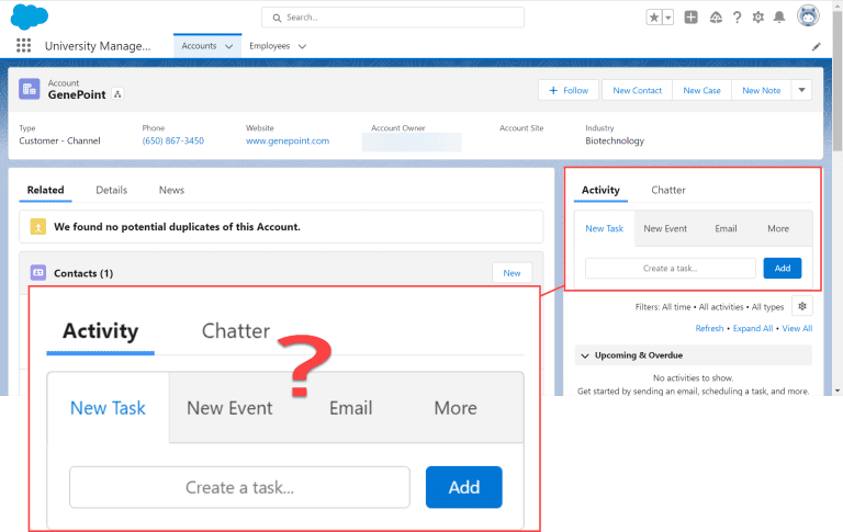 Salesforce Lightning Log a Call button missing