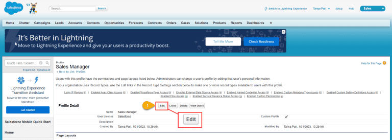 How to create profile in Salesforce - SalesForce FAQs