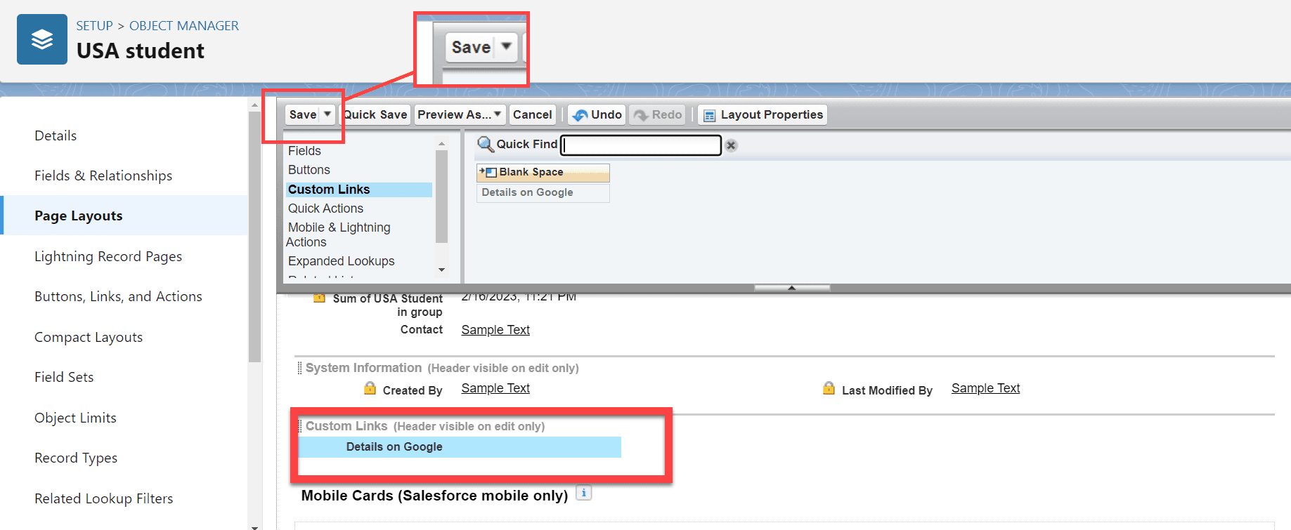 Custom Links in Salesforce - SalesForce FAQs