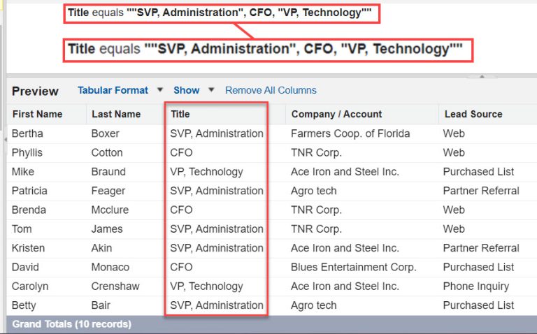 How to Filter Multiple Value in Salesforce Report - SalesForce FAQs