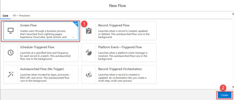 Use and Create Flow Screen Radio Button in Salesforce