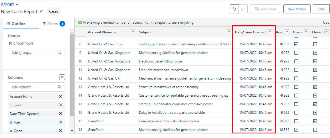 How to Use Date Formula in Salesforce Report - SalesForce FAQs