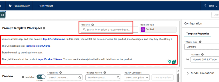 Build Sales Email Prompt Template in Salesforce Agentforce