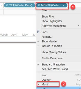 Create Area Chart in Tableau