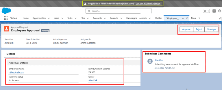 Call Approval Process From Salesforce Flow