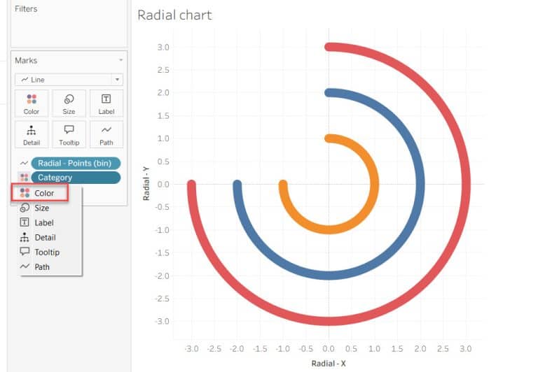 Create Radial Bar Chart in Tableau