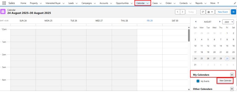 Create a Custom Calendar in Salesforce