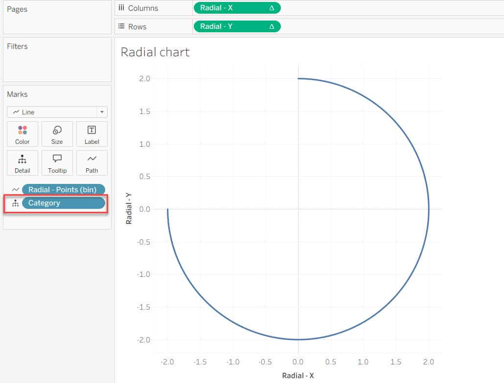 Create Radial Bar Chart in Tableau
