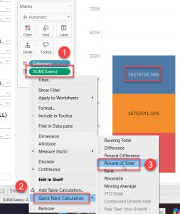 How to Create 100% Stacked Bar Chart in Tableau