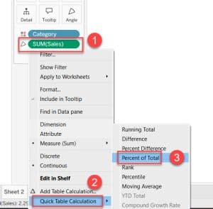 Display Percentage in Tableau Pie Chart (Complete Guide)