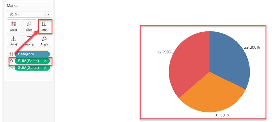 Display Percentage in Tableau Pie Chart (Complete Guide)
