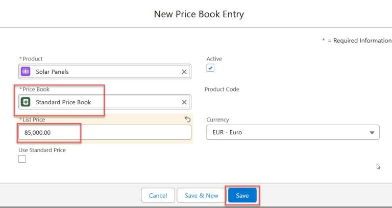 How to Add Standard Price to Product in Salesforce