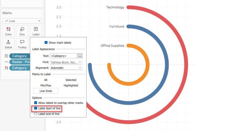 Create Radial Bar Chart in Tableau