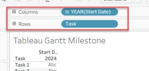 Tableau Gantt Chart With Milestones