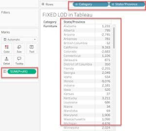 Level of Detail Expressions in Tableau