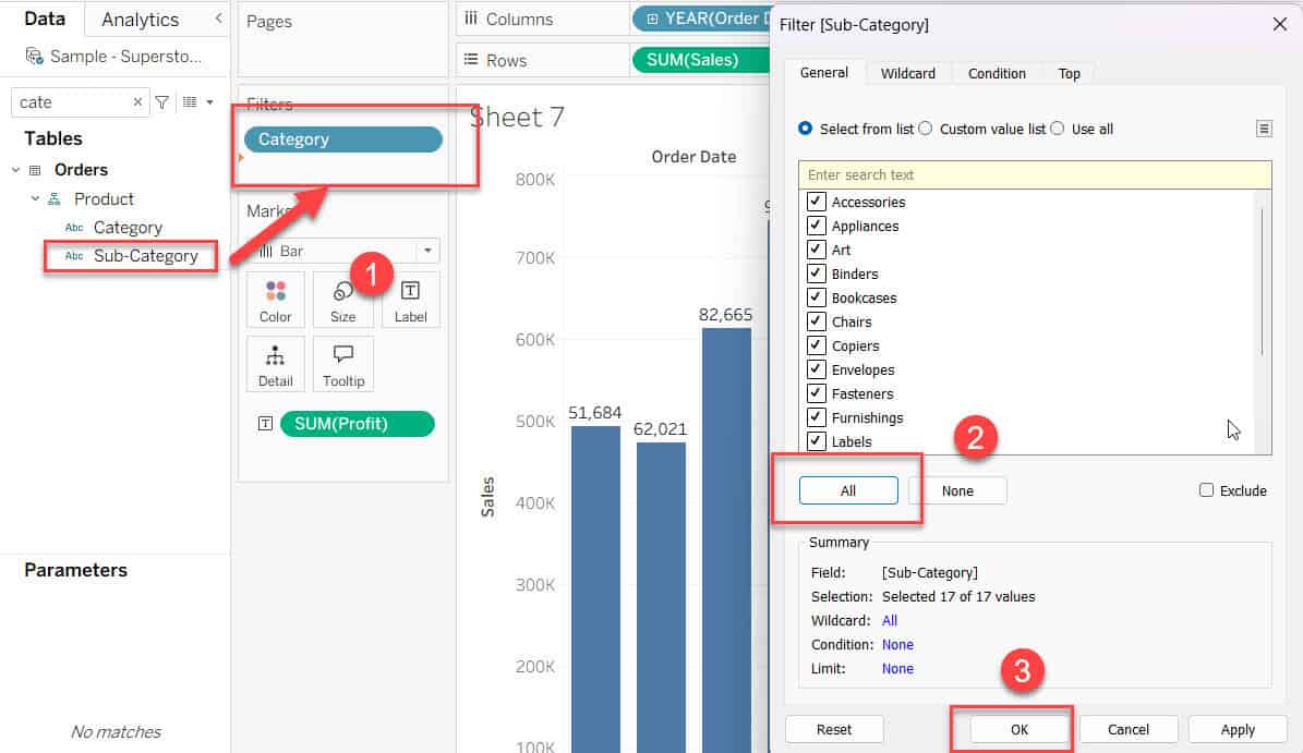 How to Use Cascading Filters in Tableau