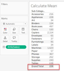 Calculate Mean, Median and Mode in Tableau