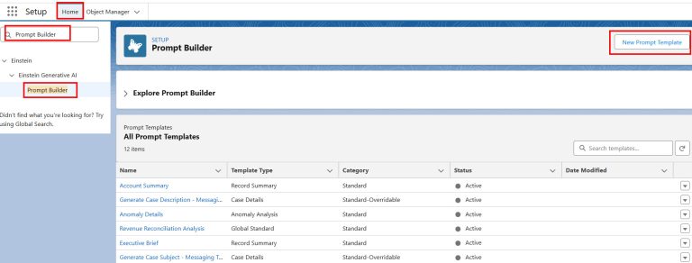 Record Summary Prompt Template in Salesforce Agentforce